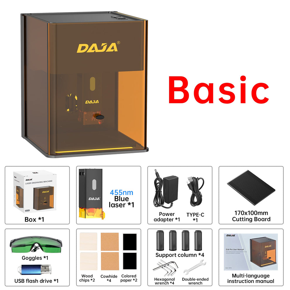 DAJA DJ6 Pro Portable Laser Engraver｜With Replaceable Laser Heads